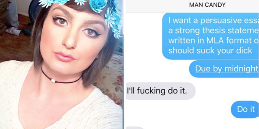 RampantTV - Girl makes boyfriend write essay on why she should suck his ...